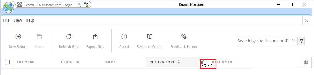 Using Return Manager Grid Controls